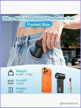 Other | Portable Mini Fan Usb Rechargeable 10 Speed Turbo Handheld With ...